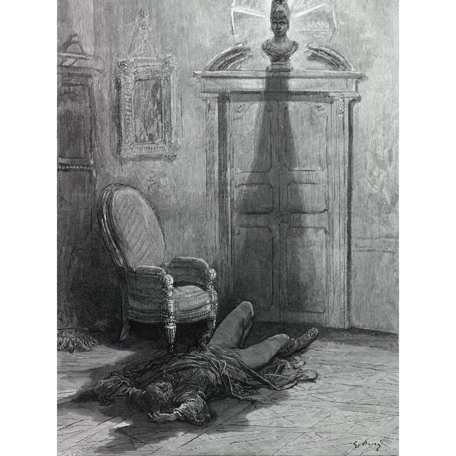 Dore Poe Raven Poem Shadow Book Illustration Extra Large XL Wall Art ...