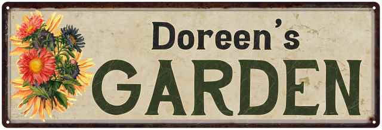 Doreen's Garden Sign Chic Decor 6x18 Sign Gift 206180017425 - Walmart.com