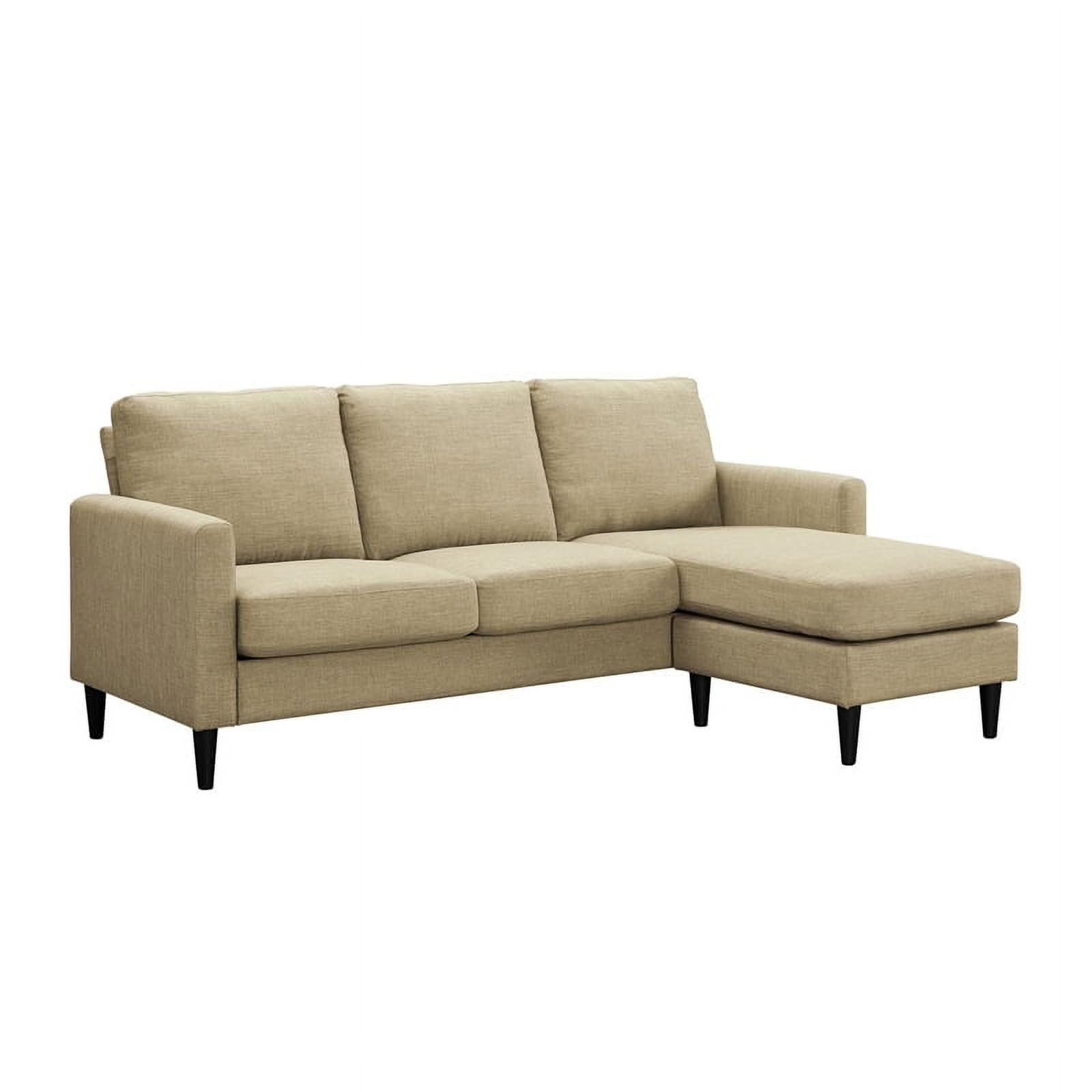 Dorel Living Beckie Reversible Sectional Sofa in Beige - Walmart.com