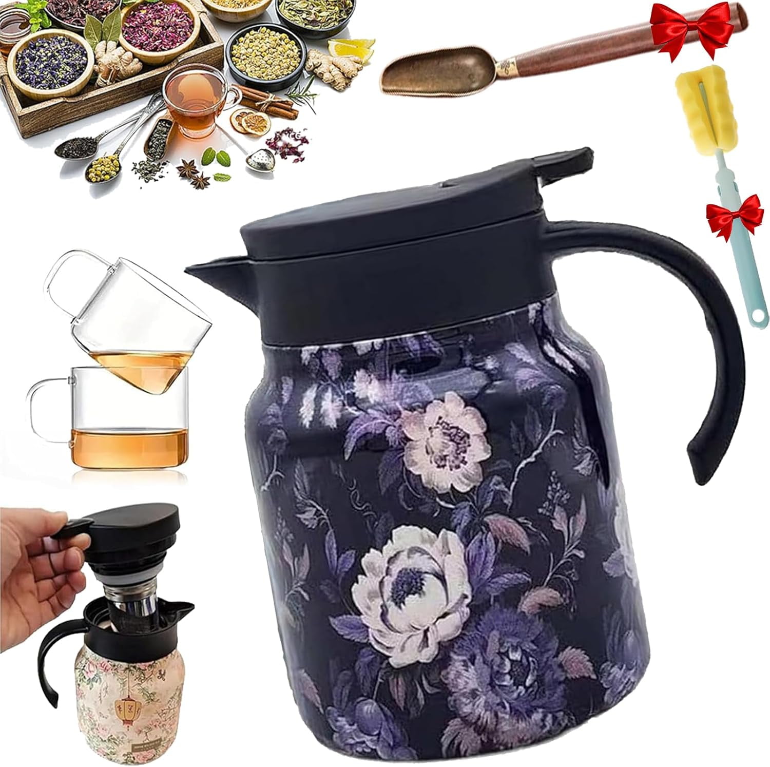 Doresty - Tea Pot, 2025 New Upgrade Doresty Thermos Tea Pot, 28 Oz/35 ...