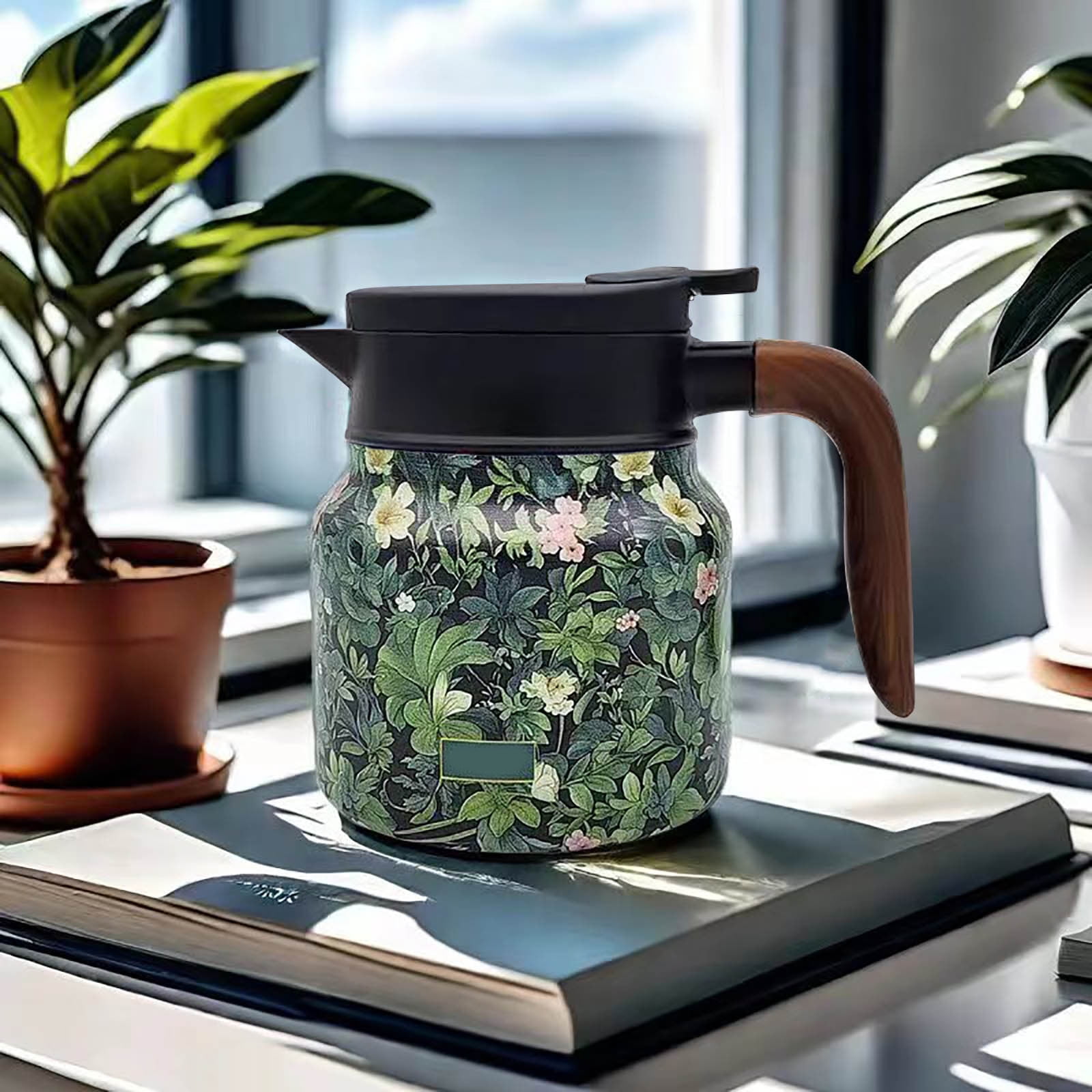 Doresty Tea Pot, Raidley Vintage Floral Pattern Tea Built-In Infuser ...