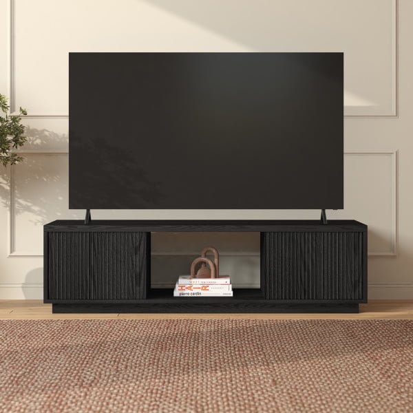 Dorian Rectangular TV Stand for TV's up to 65" in Black Grain - Walmart.com