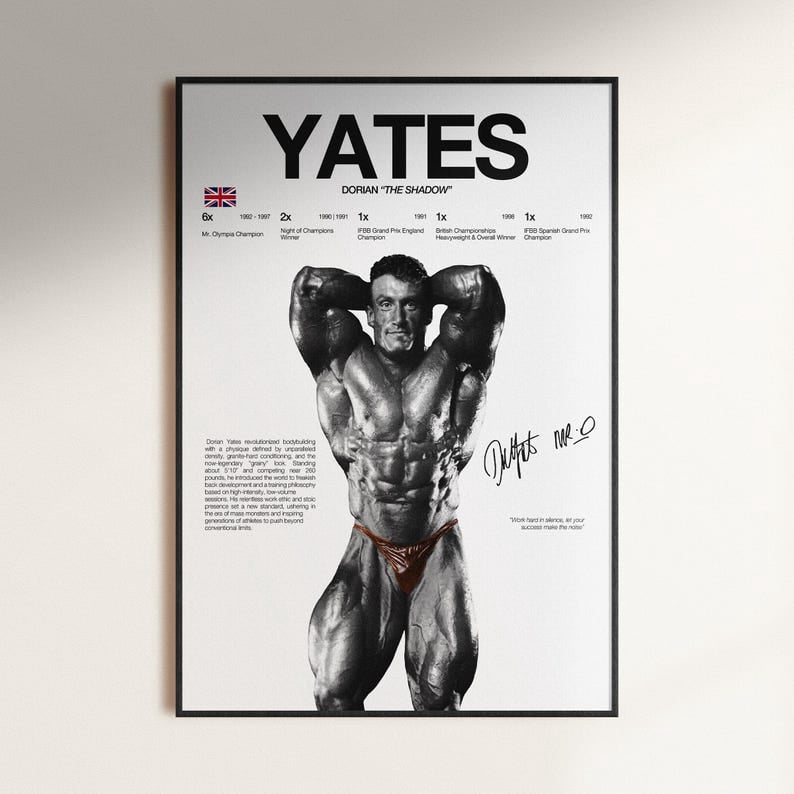 Dorian Yates Mass Monster Poster Old School Gym Motivation Wall Decor ...