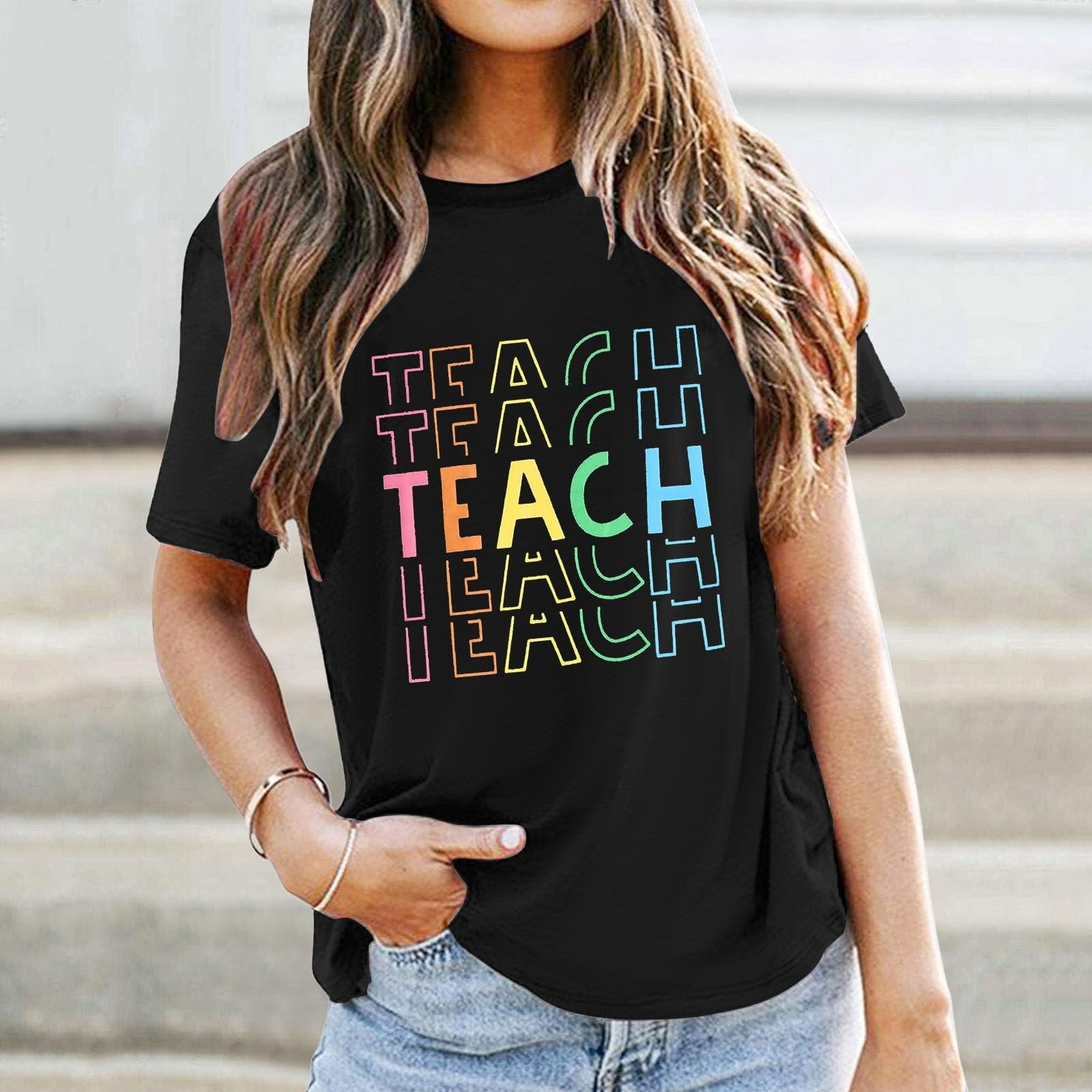 Doriano Chic First Day Teacher Tees Women's Back-To-School Graphic ...