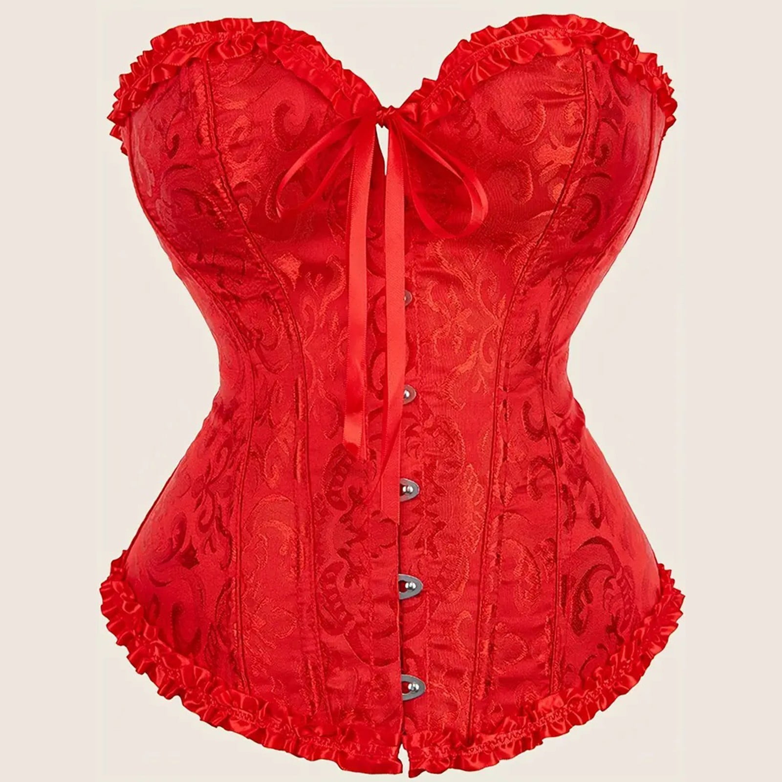 Doriano Women's Lace Off - Shoulder Boned Overbust Corset Bodyshaper ...