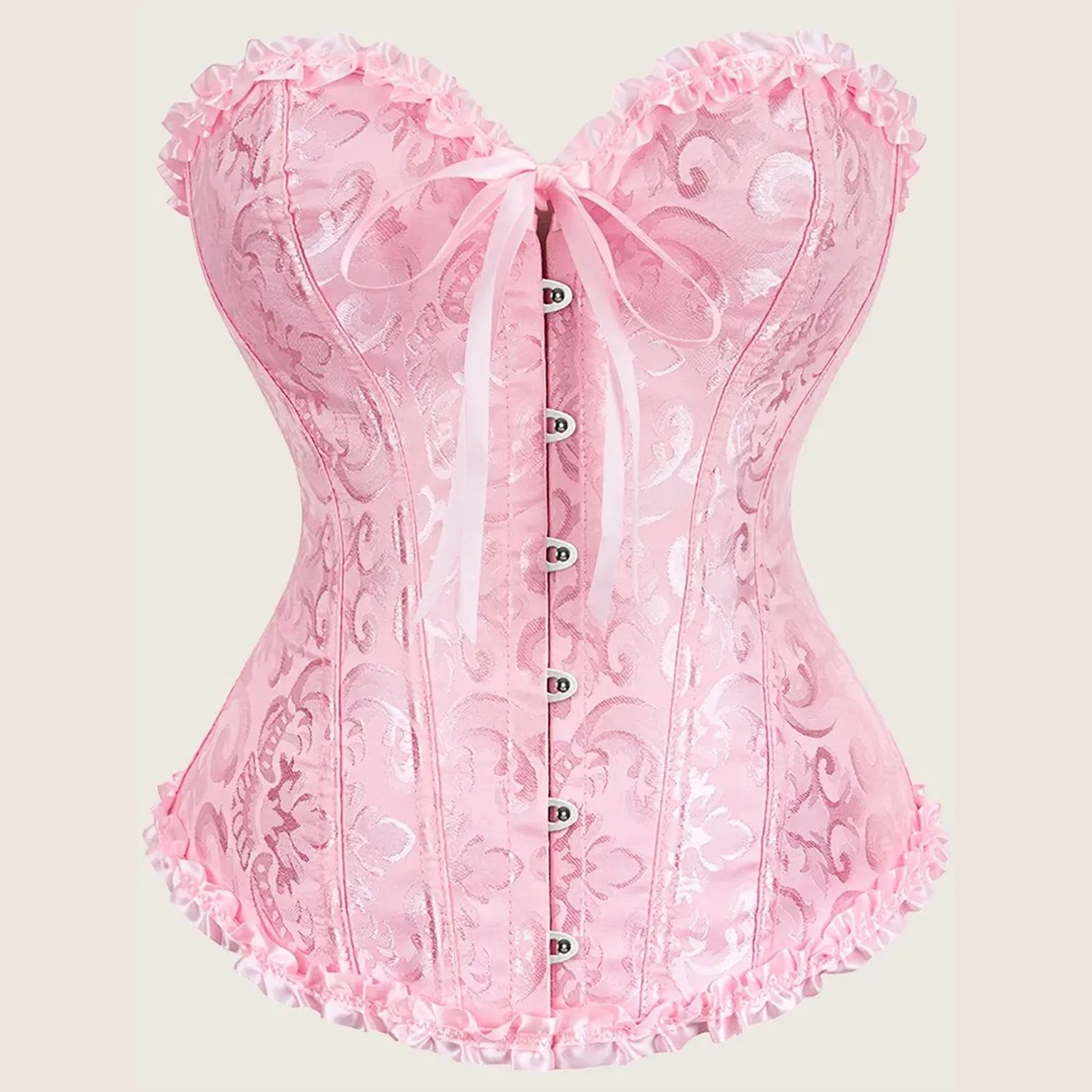 Doriano Women's Lace Off - Shoulder Boned Overbust Corset Bodyshaper ...