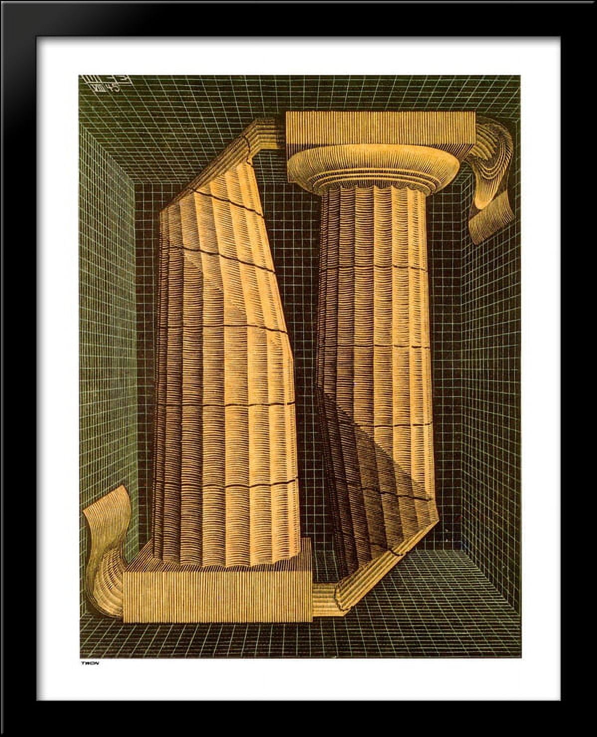 Doric Columns 28x36 Large Black Wood Framed Print Art by M.C. Escher ...