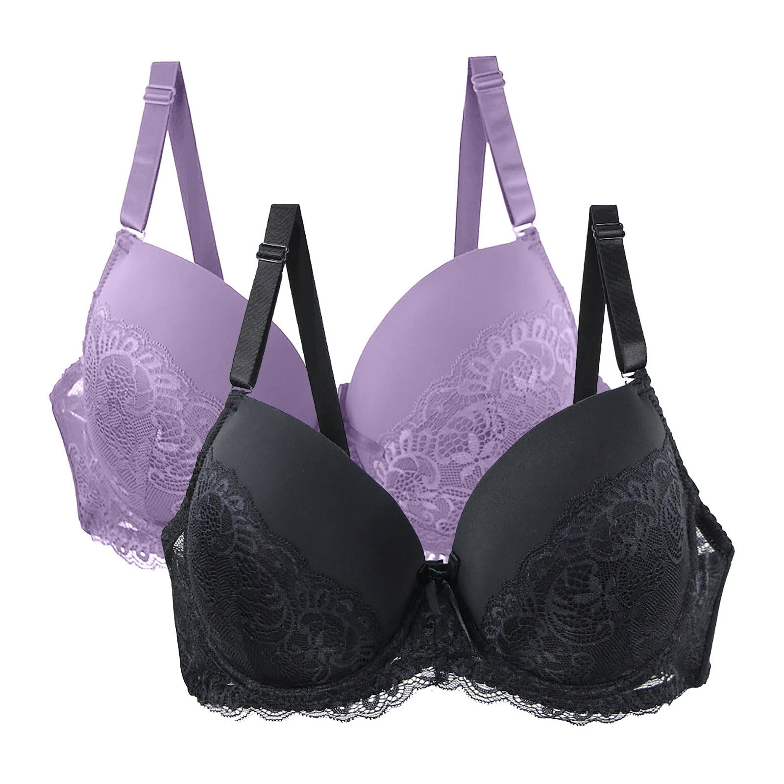 Dorinao 2Pc Women's Sexy Lace Underwire Bra Set – Push-Up Support with ...