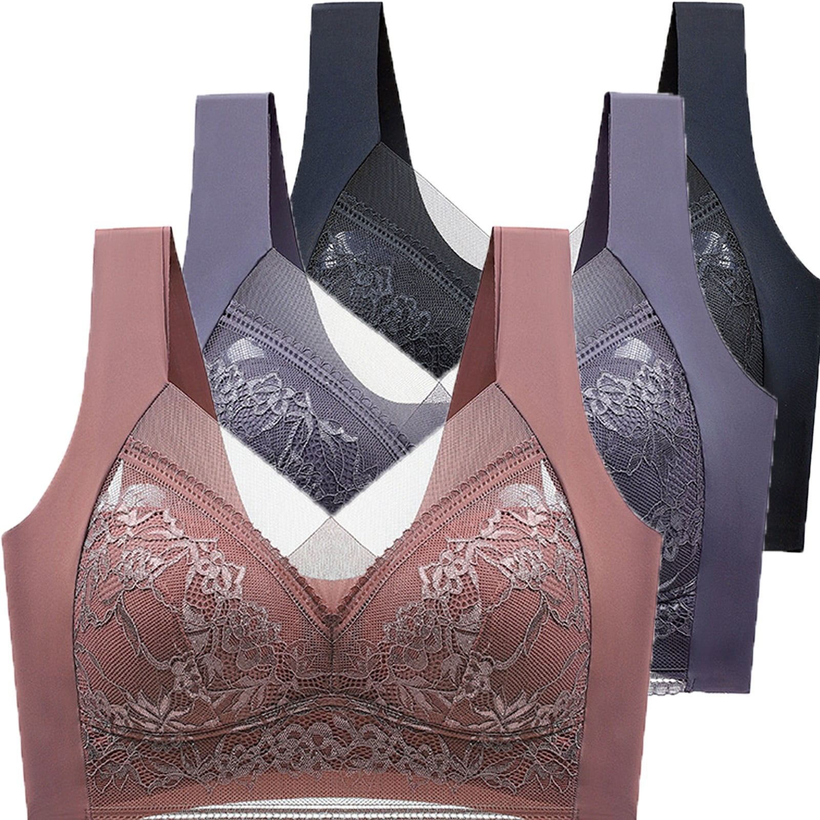 Dorinao 3-Pack Women's Posture Correction Wireless Bra – Sexy Upward ...