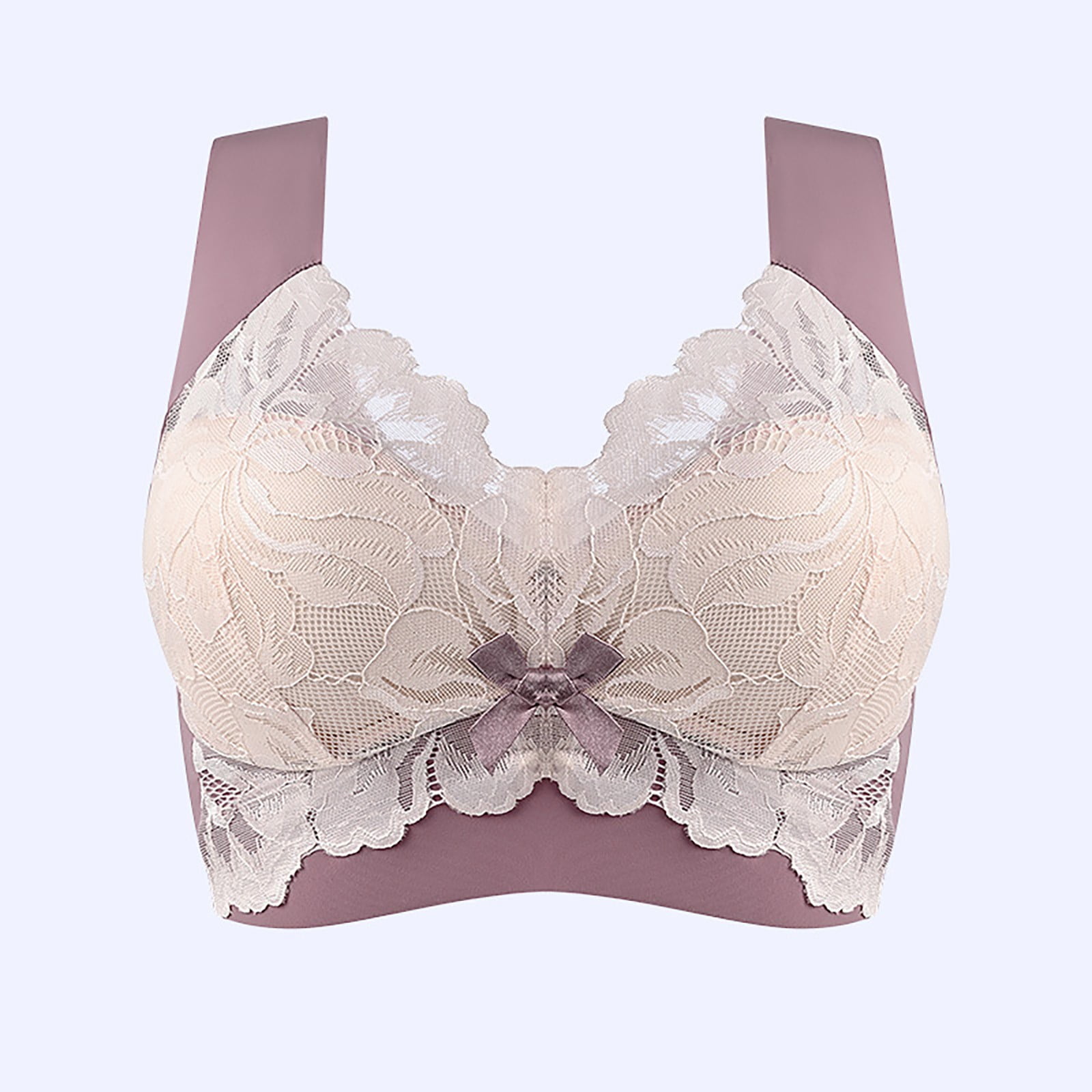 Dorinao Lightly Latex Lined Cup Wirefree Unpadded Full Coverage Plus ...