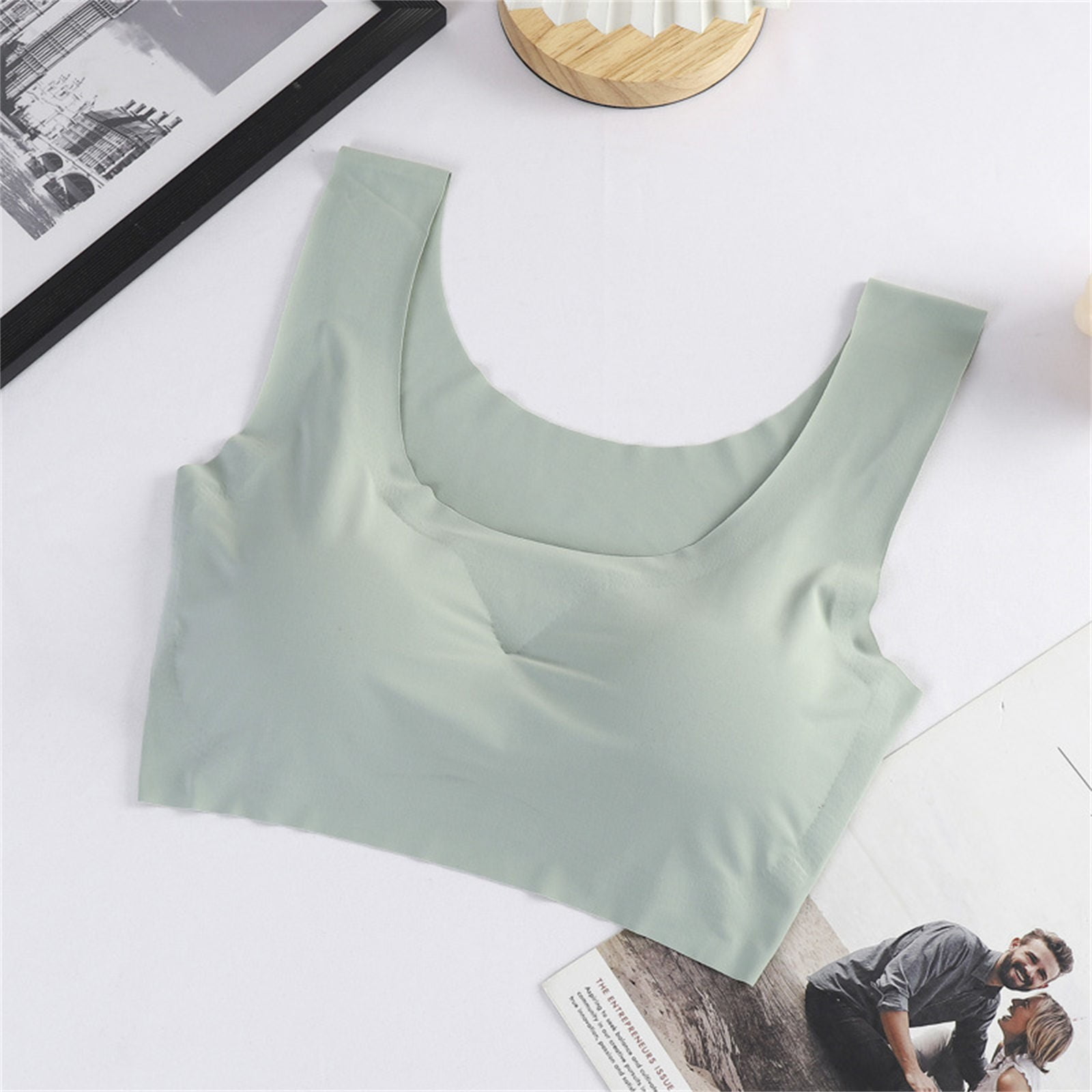 Dorinao Seamless Bras for Women Ultra Thin Padded Comfort Wireless Bra ...