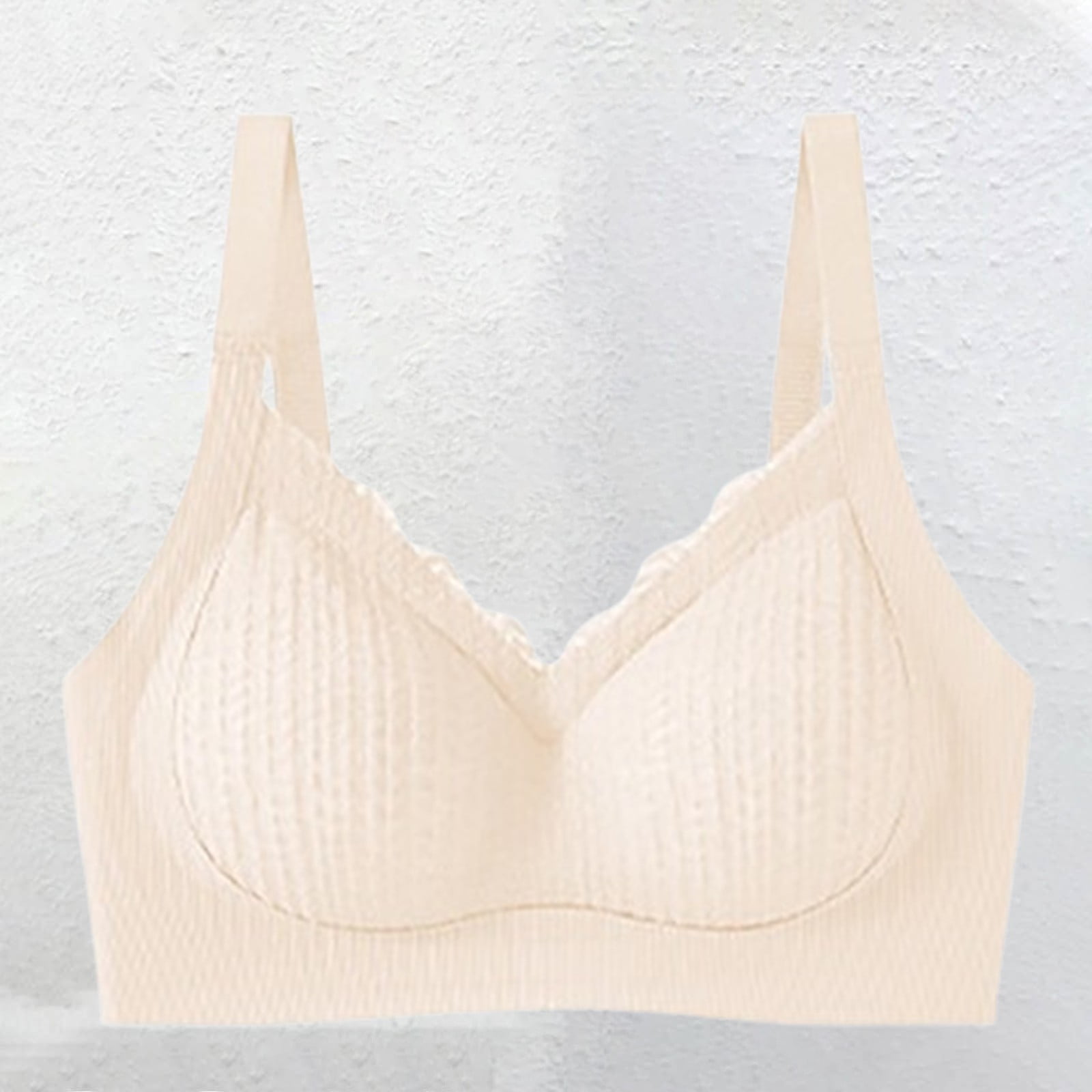 Dorinao Small Breast Push-Up Wireless Bra – Gathered Design for Natural Lift & Anti-Sagging ...