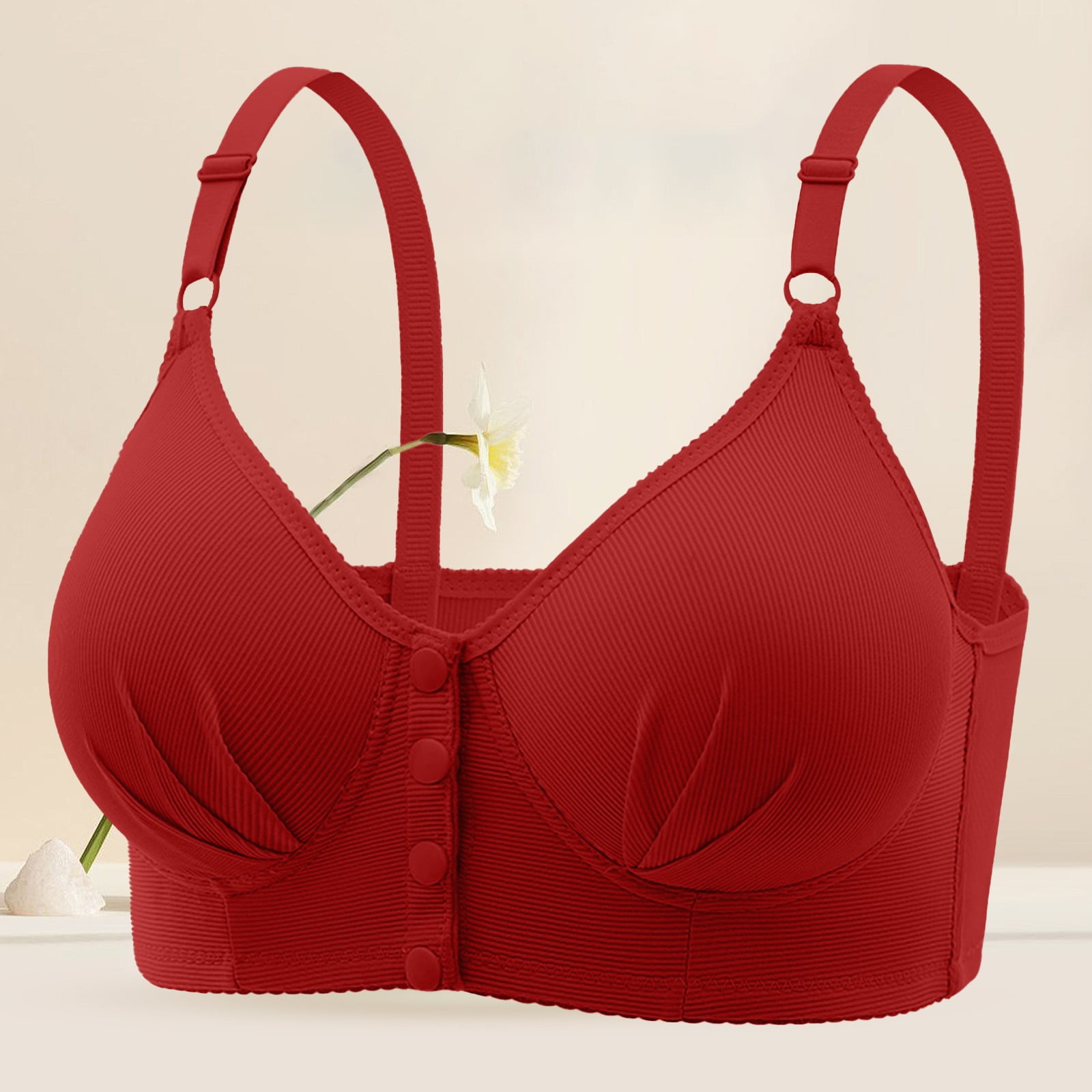 Dorinao Women's Front Closure Bra for Older Women – No Rims Convenient ...