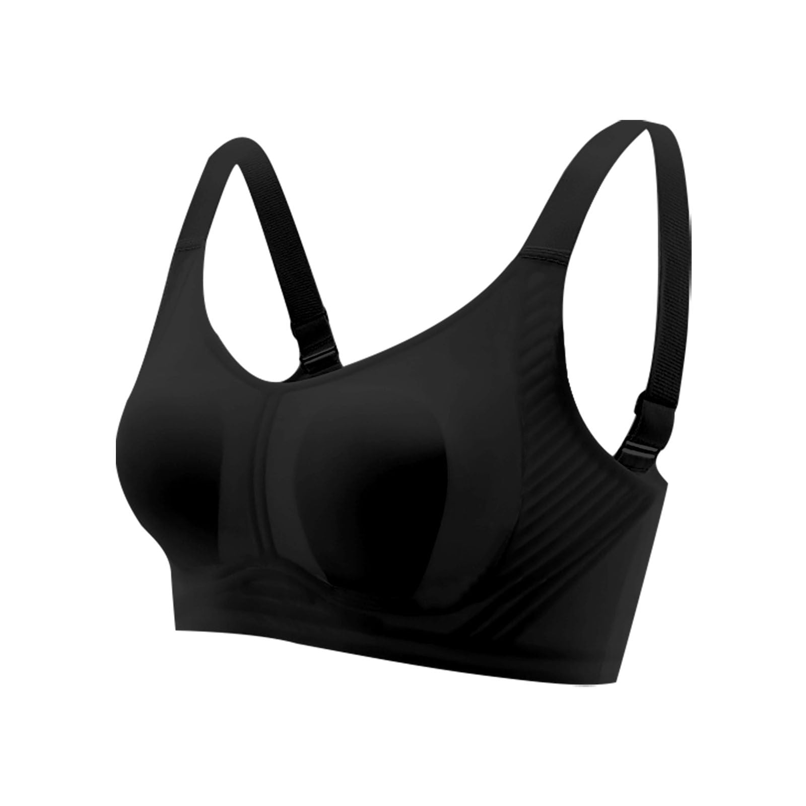 Dorinao Women's Plus Size Wireless Front Closure Bra with Rabbit Ear ...