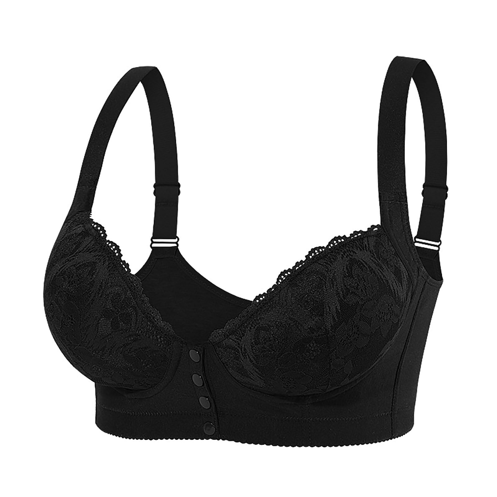 Dorinao Women's Senior Front Closure Wireless Vest Bra – Plus Size Soft ...