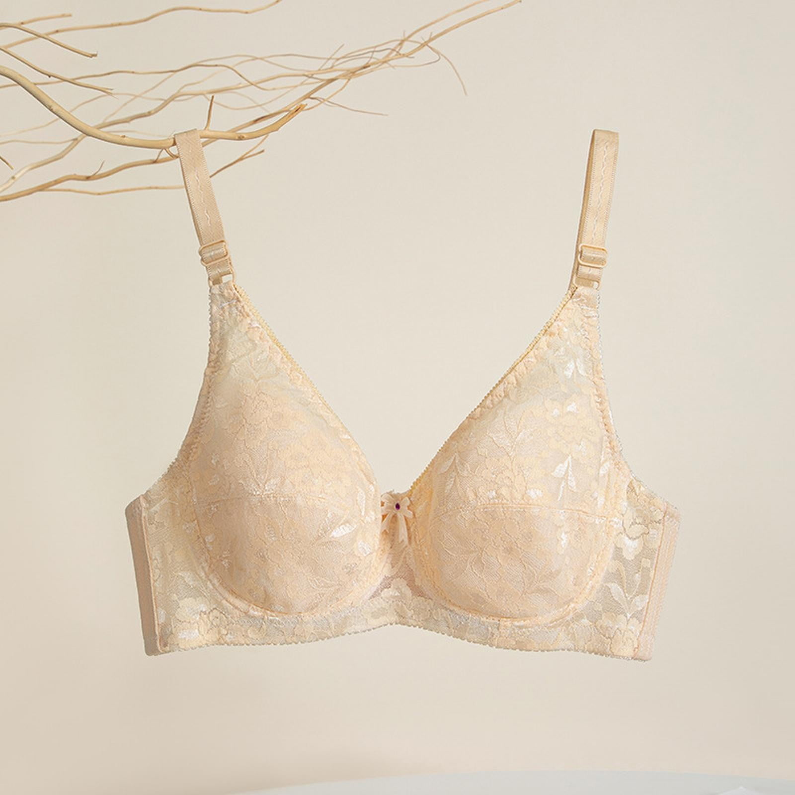 Dorinao Womens Daily Solid Sexy Lace Gathered Bra Straps Breast Cup ...