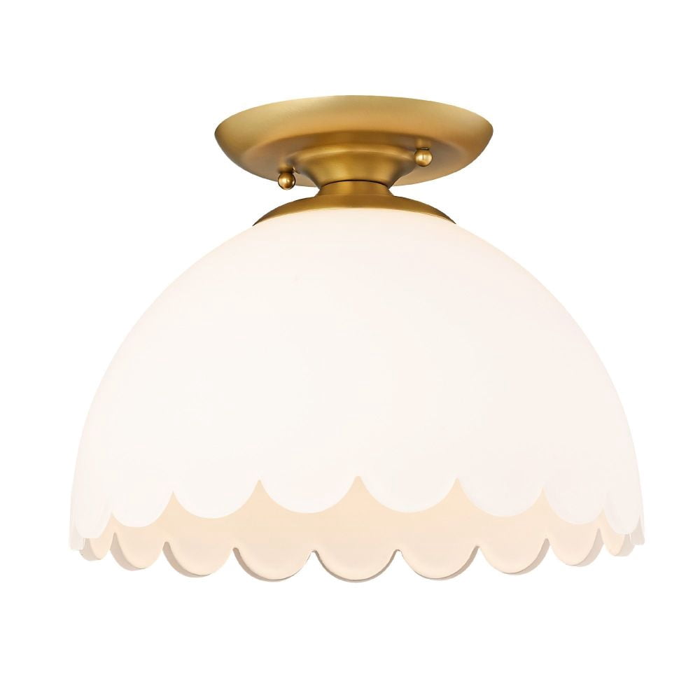 Golden Lighting Dorinda 1-light Semi-Flush Mount in Brushed Champagne ...