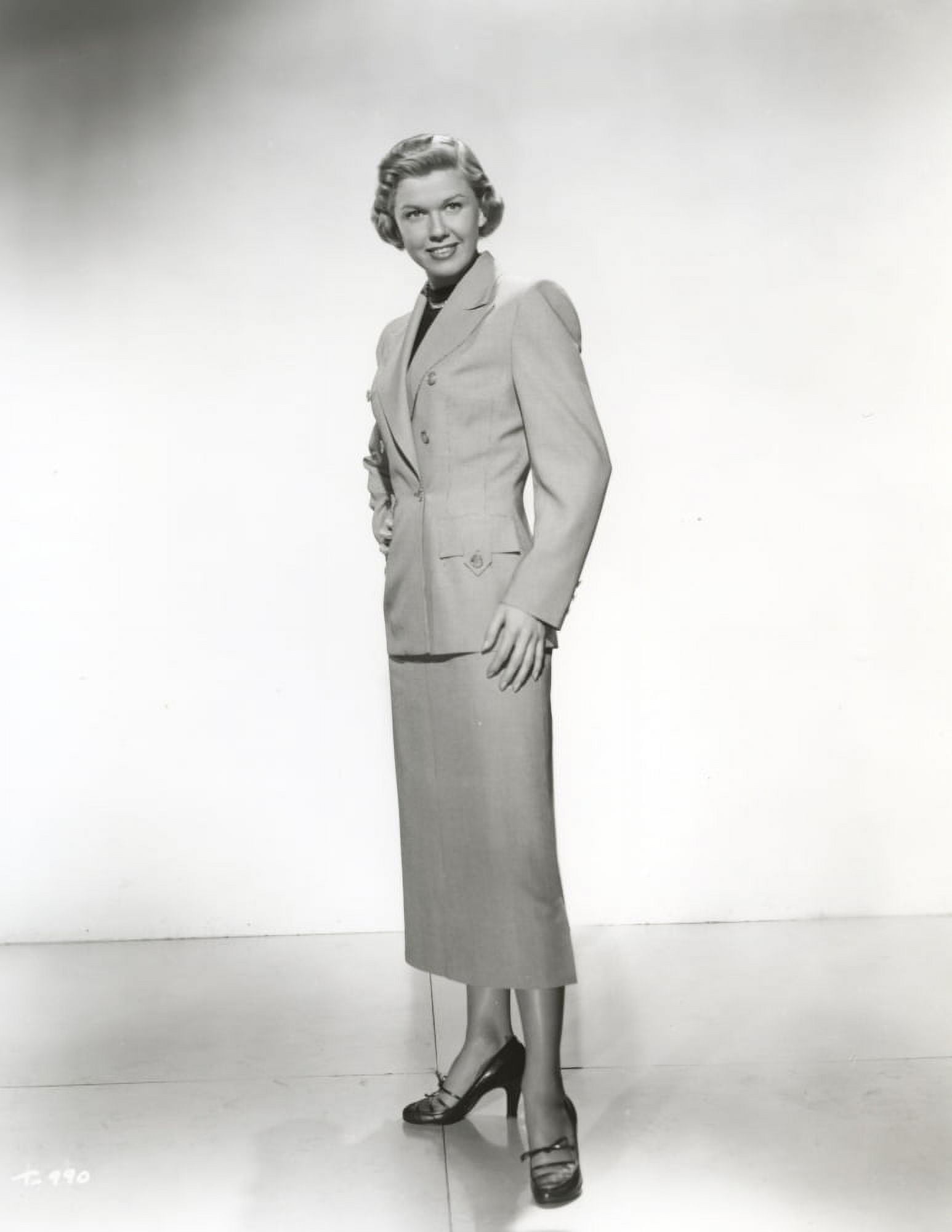 Doris Day Posed in Coat with White Background Photo Print (8 x 10 ...