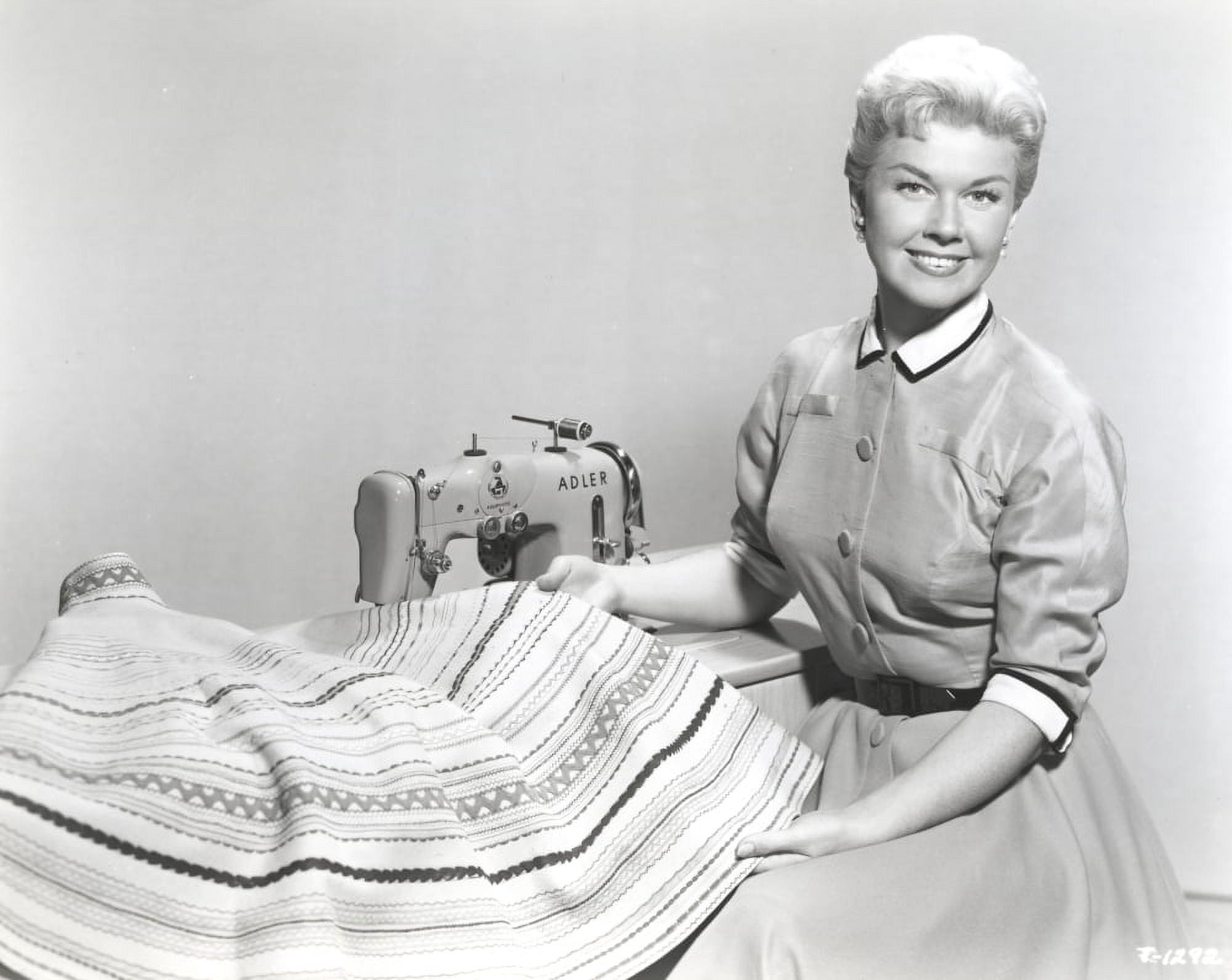 Doris Day Seated in Classic with Sewing Machine Photo Print (8 x 10 ...
