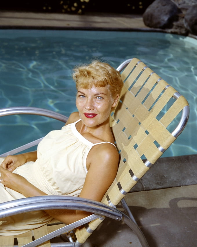 Doris Day Vintage Portrait Posing By Swimming Pool 24X36 Classic ...