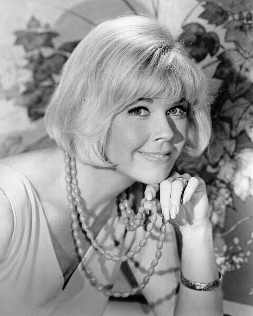 Doris Day beautiful smiling portrait holding beads mid 1960's poster ...