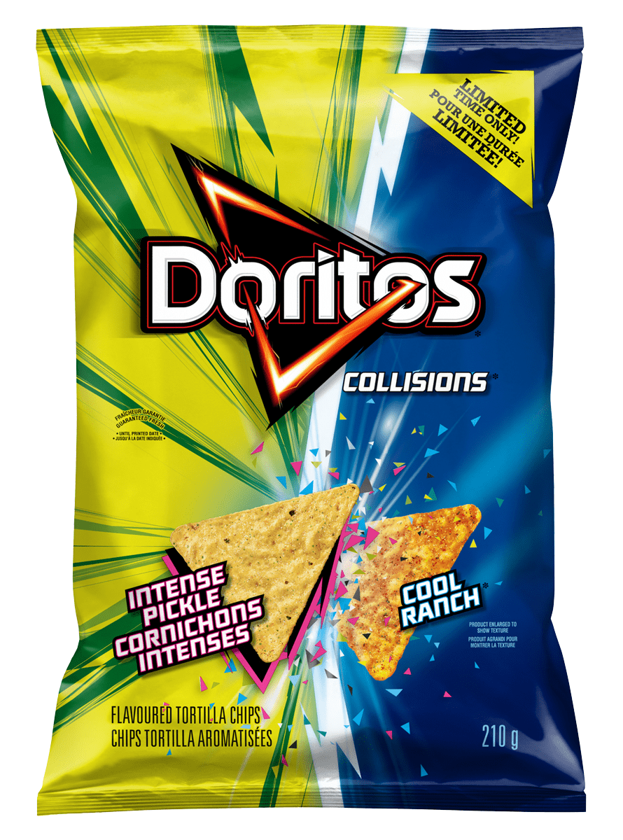 Doritos Collisions Intense Pickle & Cool Ranch Flavored Tortilla Chips ...