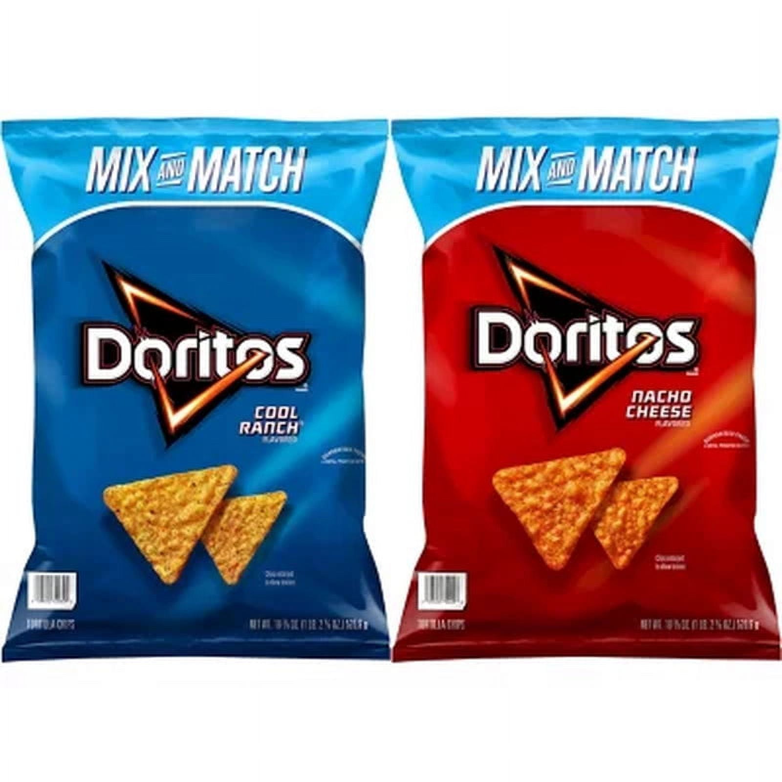 Doritos Cool Ranch Chips and Doritos Nacho Cheese Chips Bundle 2 Ct ...