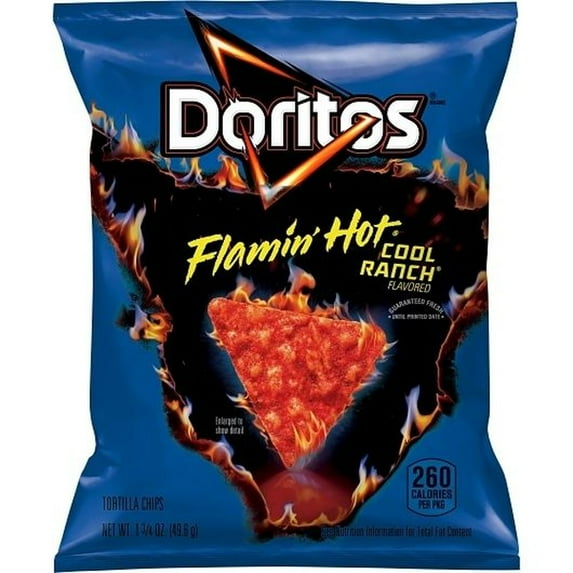 Doritos Cool Ranch Flamin' Hot Tortilla Chips, 1.75 Oz Bag/64 Count ...