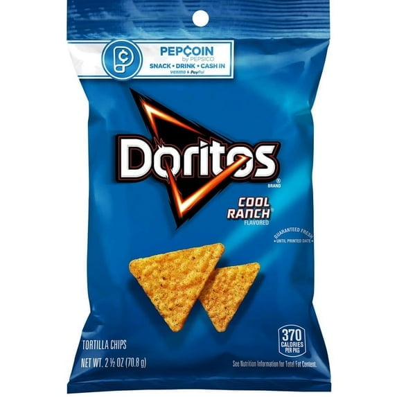 Doritos Cool Ranch Flavored Tortilla Chips Snack Packs, 2.5 oz Bigger ...