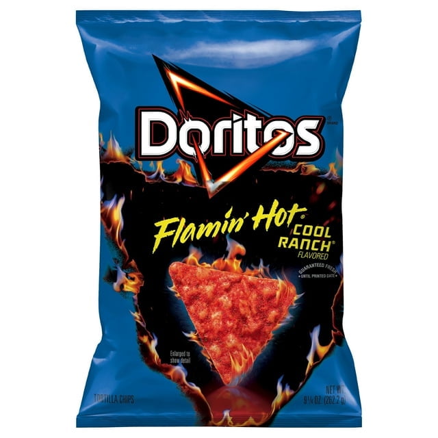 Doritos Flamin' Hot Cool Ranch Flavored Tortilla Chips, 9.25 oz Bag ...