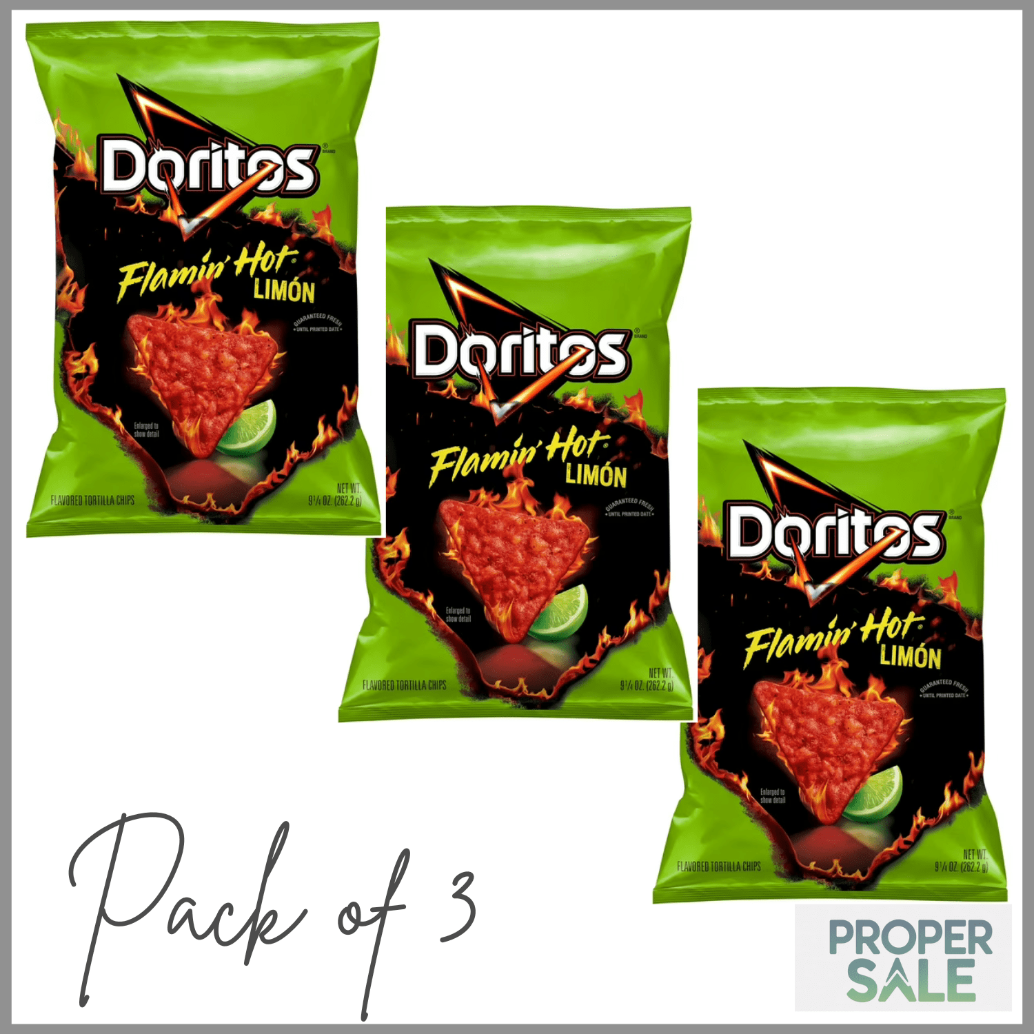 Doritos Flamin' Hot Limon Flavored Tortilla Chips, 9.25 oz Bag ( pack ...