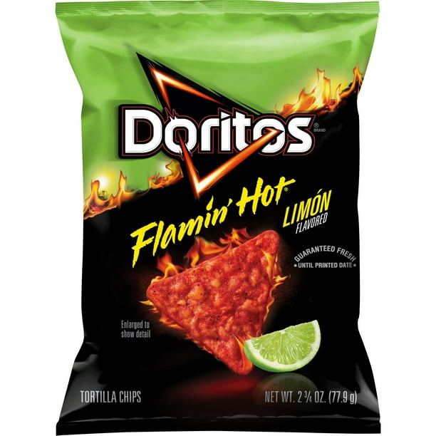 Doritos Flamin' Hot Limon Flavored Tortilla Chips Snack Chips, 2.75 oz ...