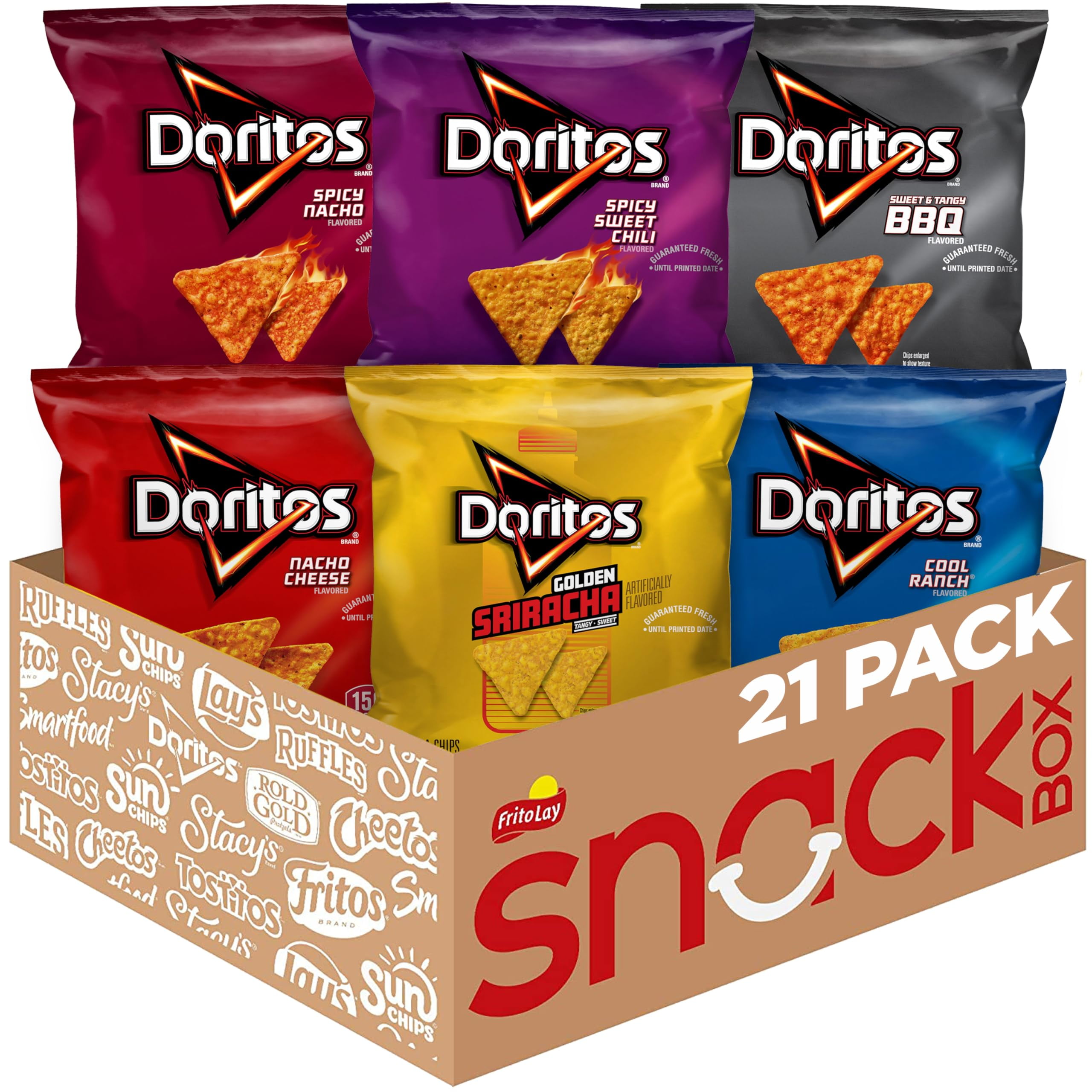 Doritos Flavored Tortilla Chips Variety Pack (Pack H2FSDof 21 ...