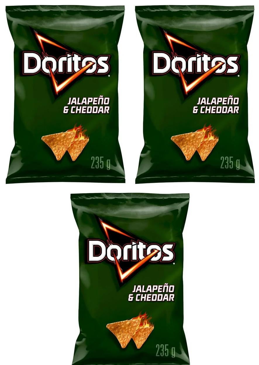 Doritos Jalapeno & Cheddar Flavored Tortilla Chips, 235g (3 Pack ...