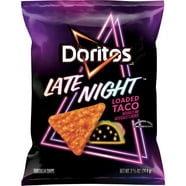 Doritos Loaded Taco Flavored Tortilla Chips 9 oz Bag for Late Night ...
