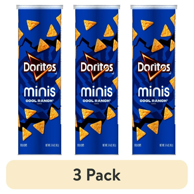 3 Pack Doritos Minis Tortilla Chips Cool Ranch Flavored 5125 Oz