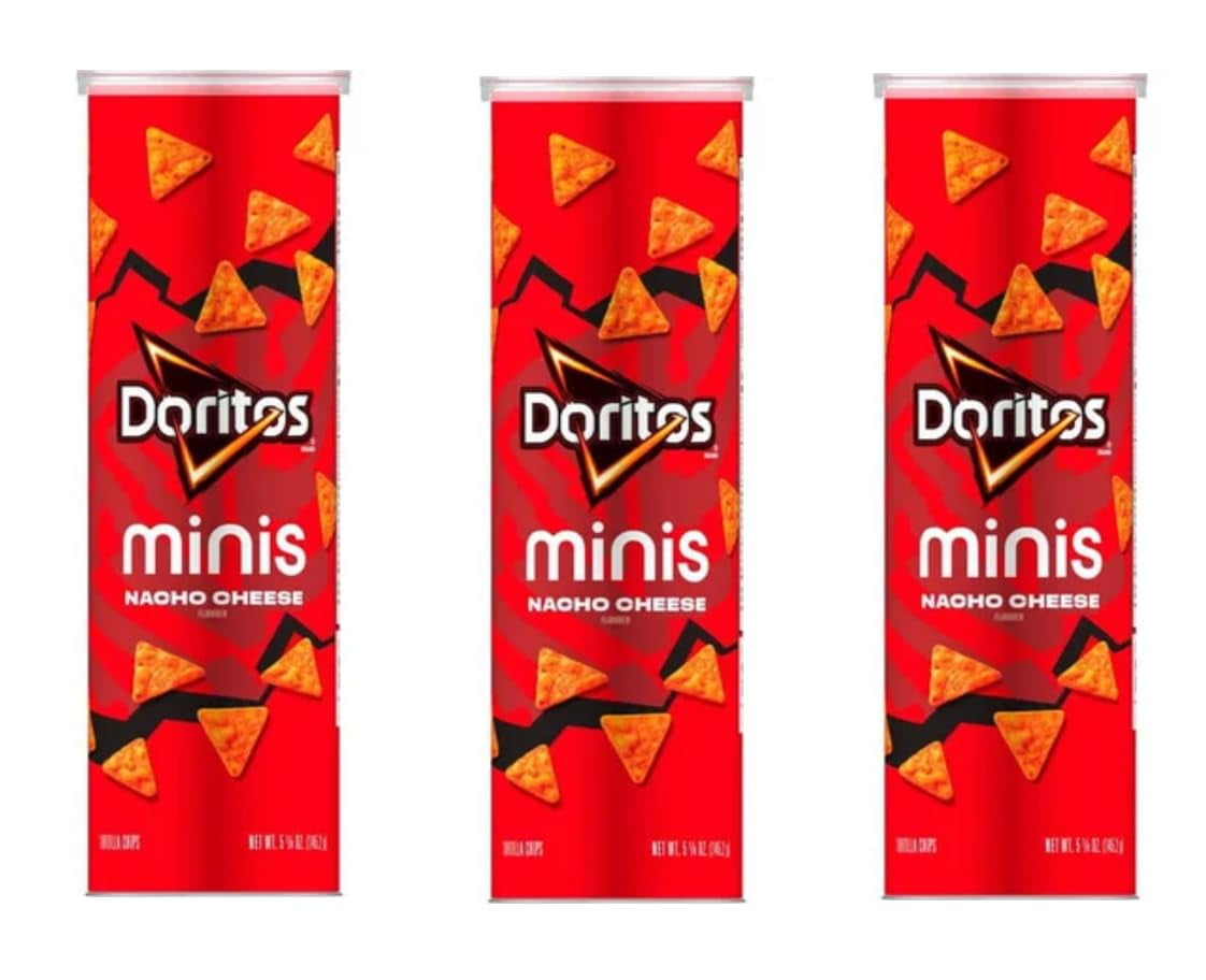 Doritos Minis Nacho Cheese, OIF8 5.12 Oz Canisters, 3 Pack - Walmart.com