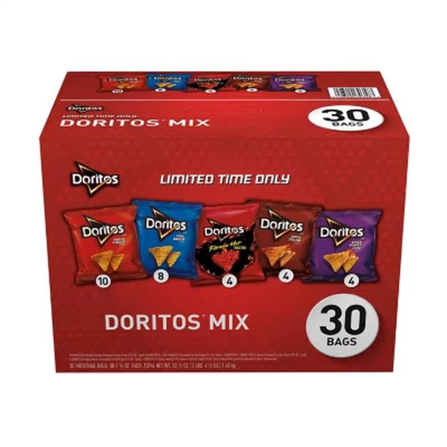 Doritos Mix Variety Pack Tortilla Chips (30 Ct.) - Walmart.com