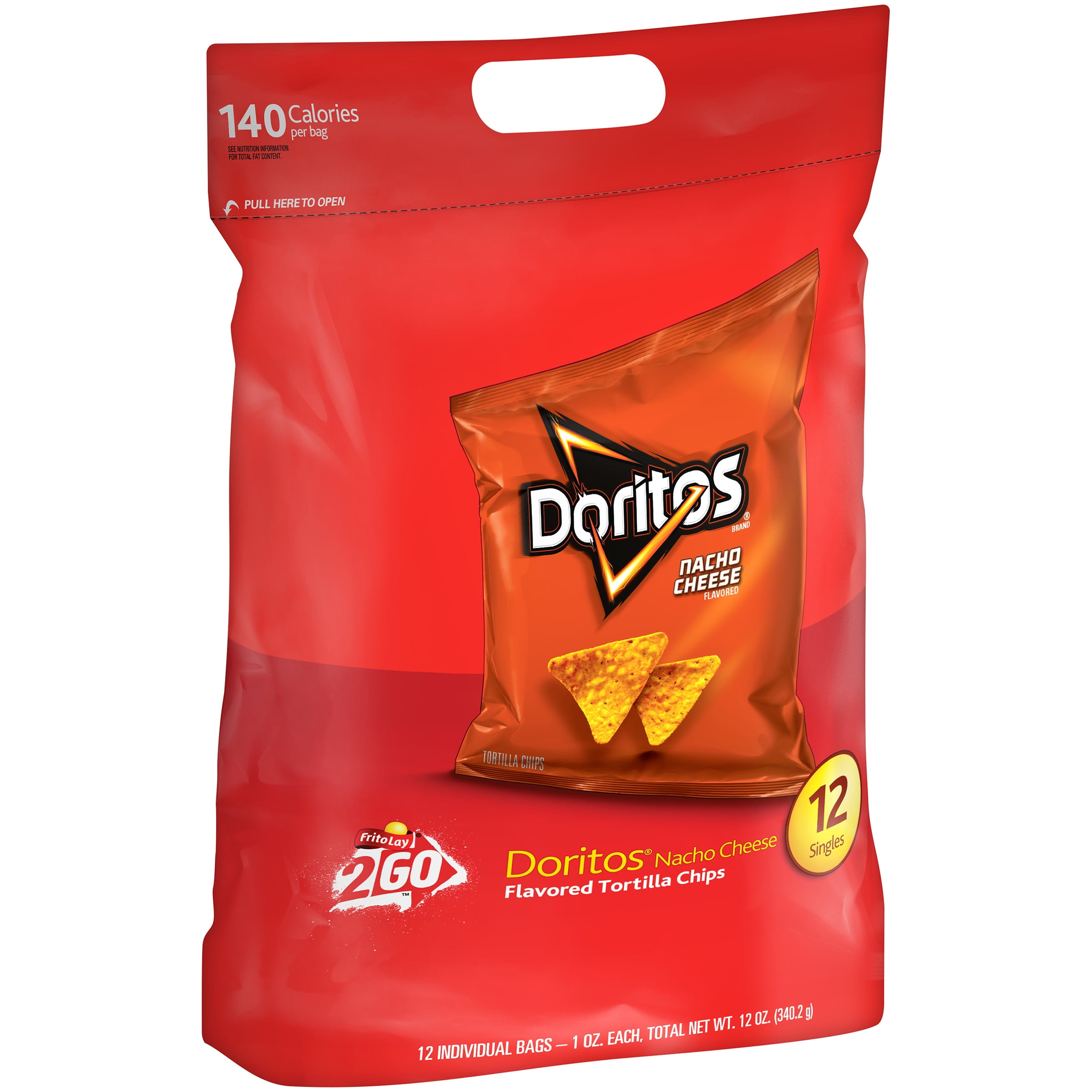 Doritos Grab & Go Nacho Cheese Tortilla Chips, Travel Size 1 oz Bags ...