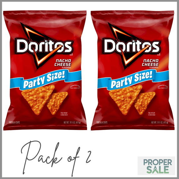 Doritos Nacho Cheese Tortilla Snack Chips,Party Size, 14.5 Ounce Bag ...