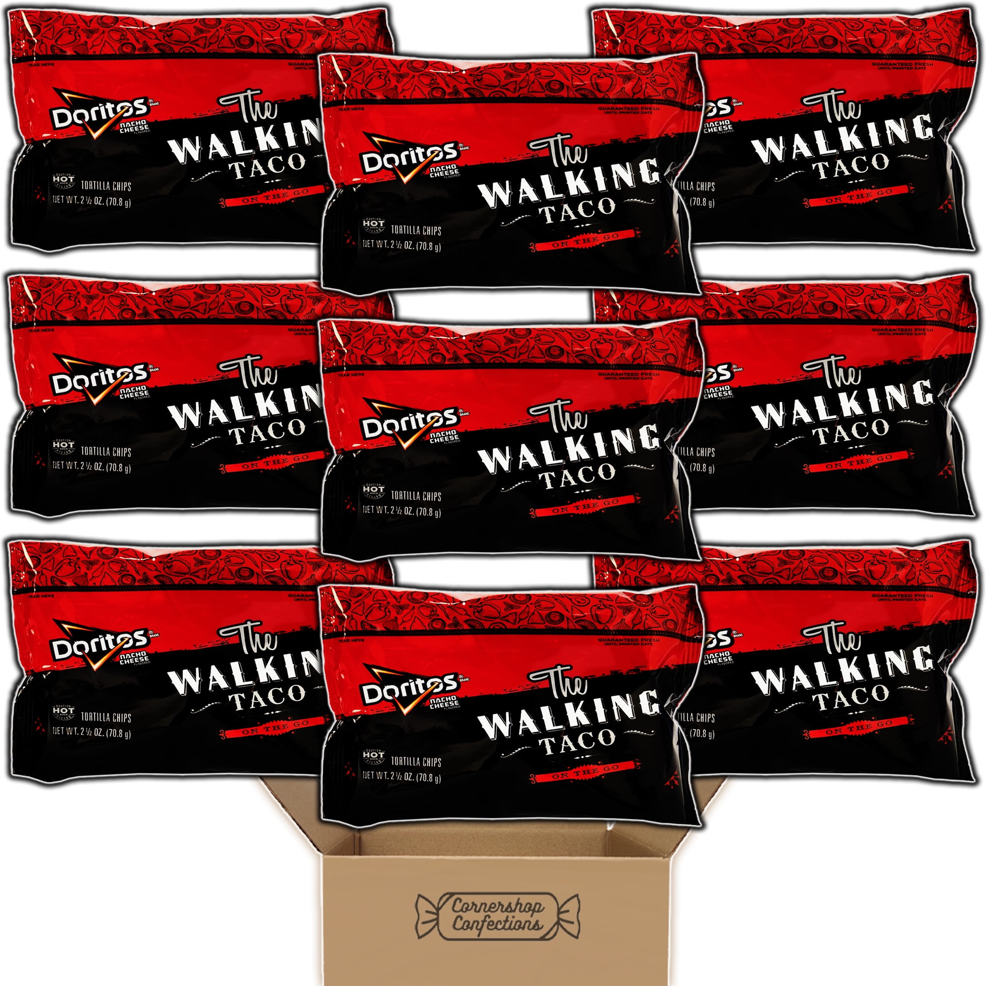 Doritos Nacho Cheese Walking Taco Chips, 9 Bag Bulk Pack, Individually ...