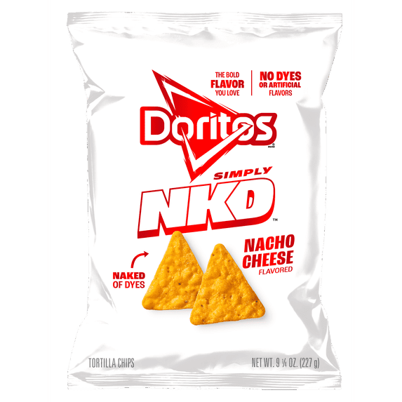 Doritos Simply NKD, No Dyes No Artificial Flavors Nacho Cheese Tortilla ...