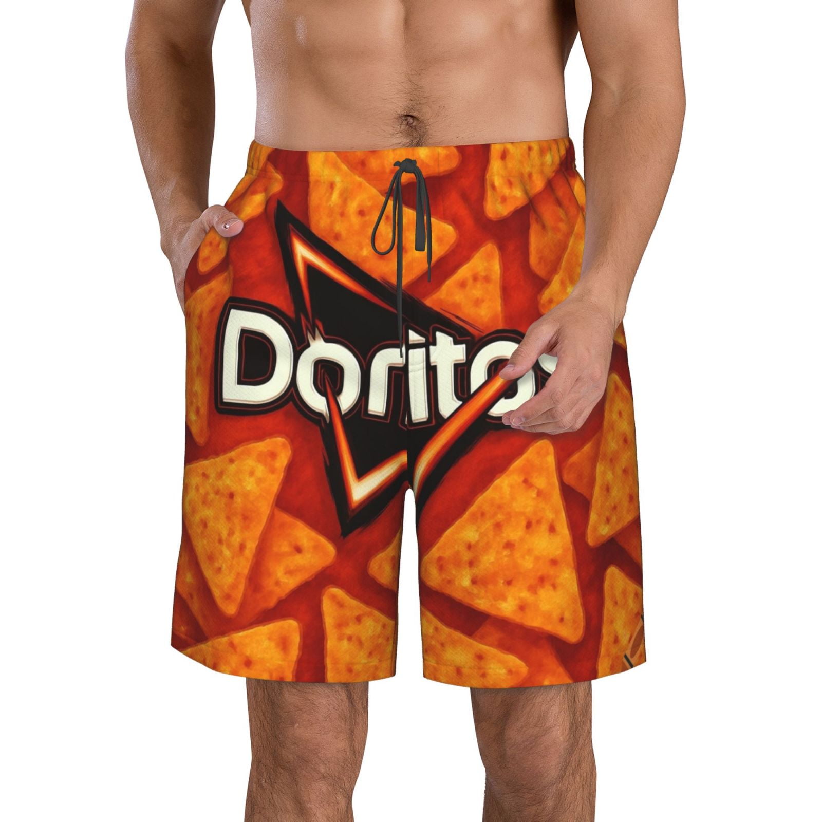 Doritos Snacks Vintage Mens Beach Shorts Funny Elastic Waist Quick Dry ...