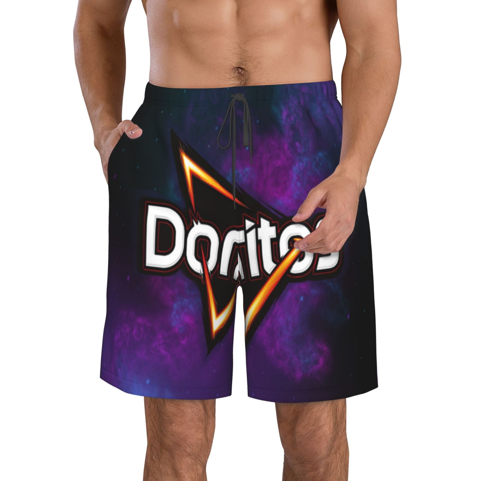 Doritos Snacks Vintage Mens Beach Shorts Funny Elastic Waist Quick Dry ...