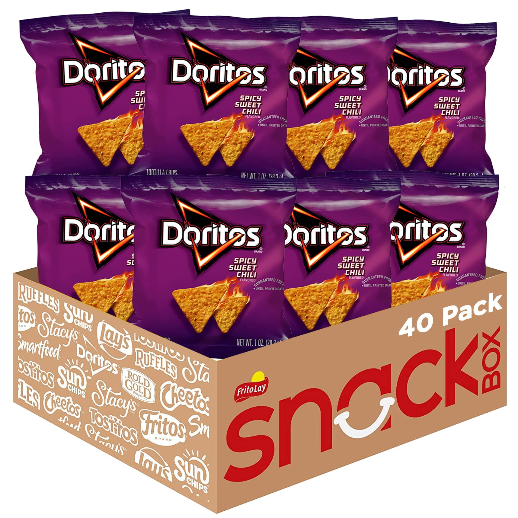 Doritos Spicy Sweet Chili Tortilla Chips, Made of Whole Corn, 1 Oz Bag ...