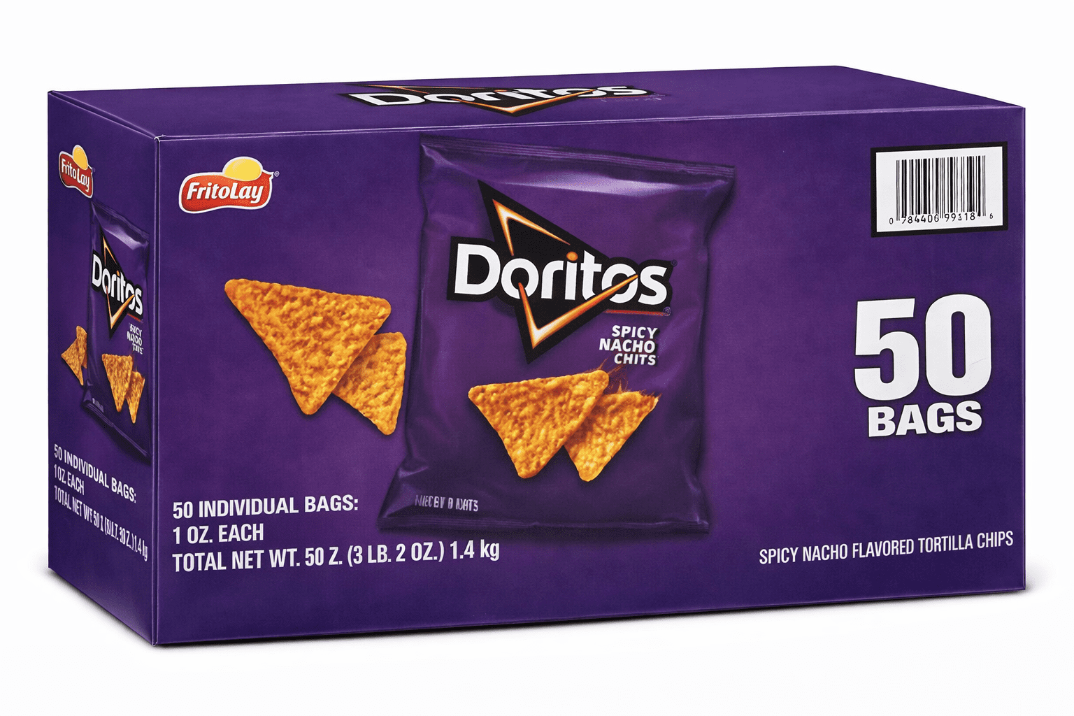 Doritos Spicy Sweet Chili Tortilla Chips, 50 Count Single-Serve Bags (1 ...
