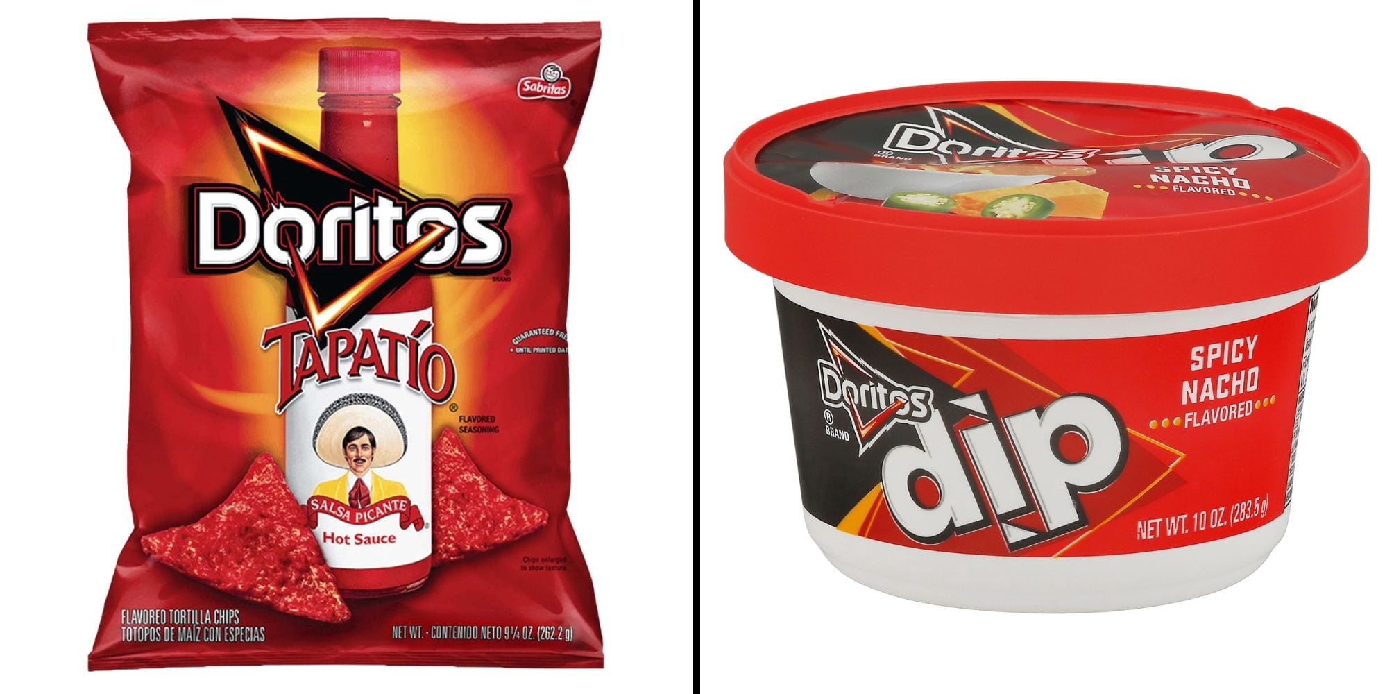 Doritos Tapatio Tortilla Chips 9.25 oz & Doritos Spicy Nacho Dip 10 oz ...