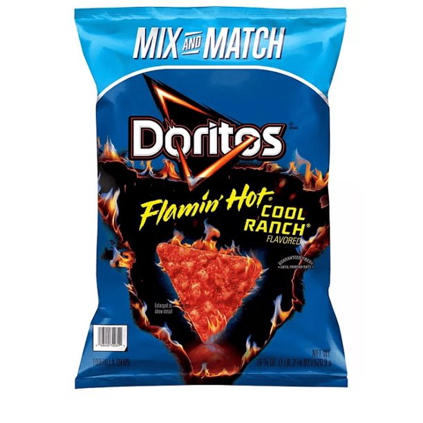 Doritos Tortilla Chips Flamin' Hot Cool Ranch 18 oz - Walmart.com