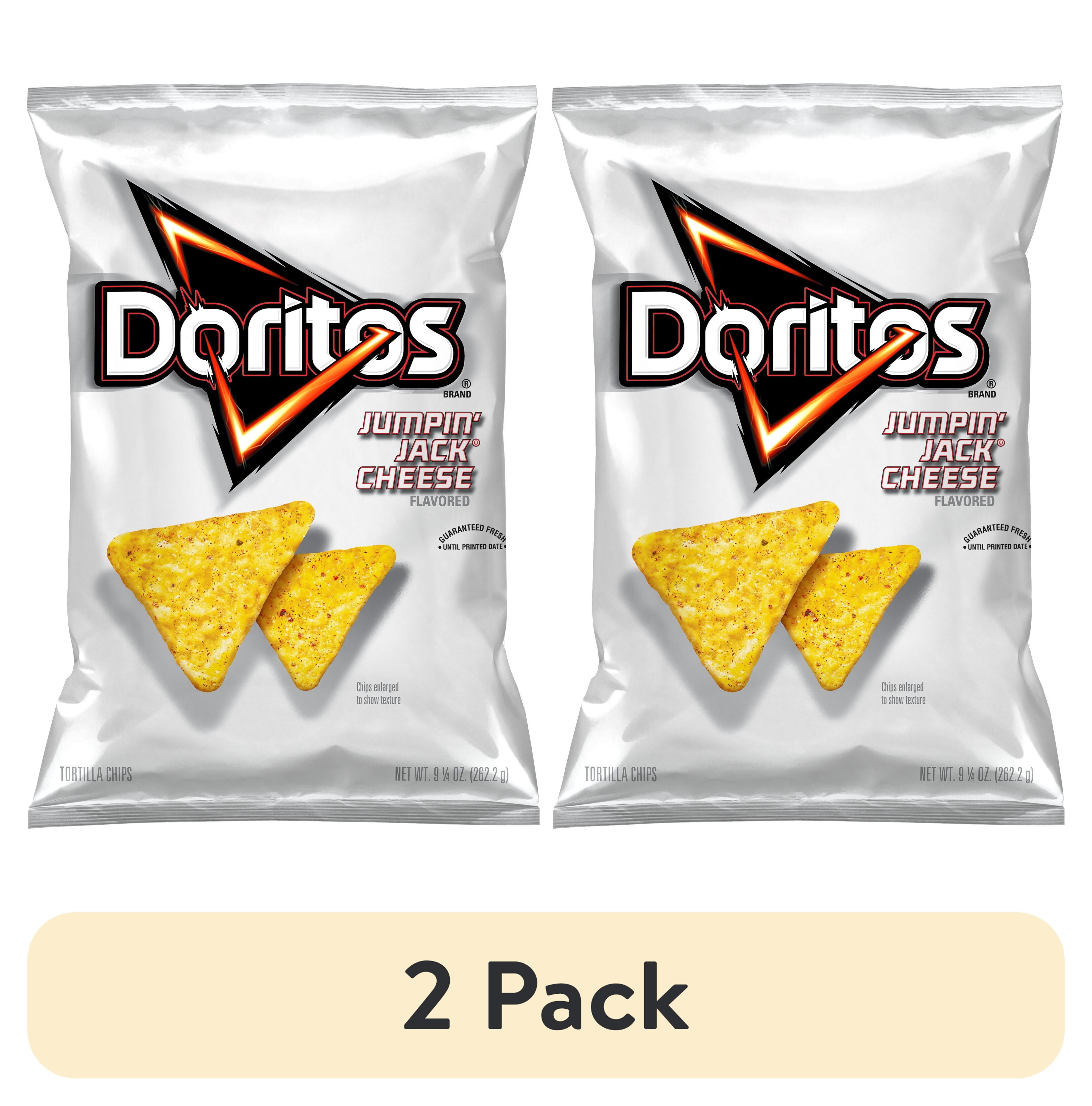 (2 pack) Doritos Tortilla Chips Jumpin' Jack Cheese Snack Chips, 9.25 ...