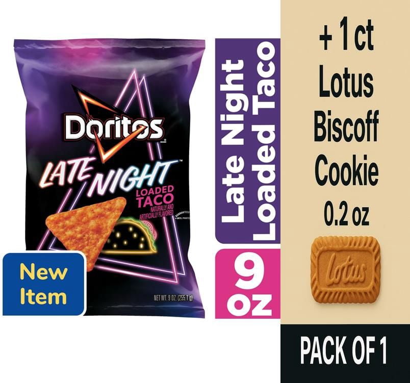 Doritos Tortilla Chips, Late Night Loaded Taco 9 oz - Pack of 1 & Lotus ...